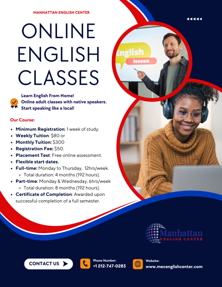 ESL Online Classes – Manhattan English Center